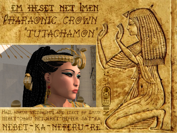 Second Life Marketplace - KEMET - Pharaonic crown "Tutankhamon"